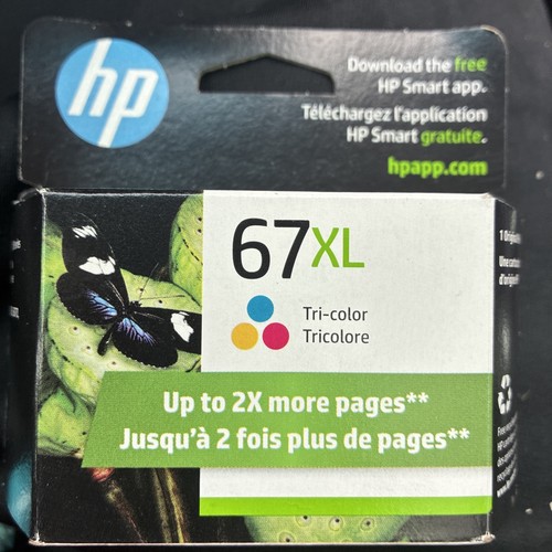 HP 67XL High Yield Tri-Color Original Ink Cartridge Exp Oct 2025 | eBay