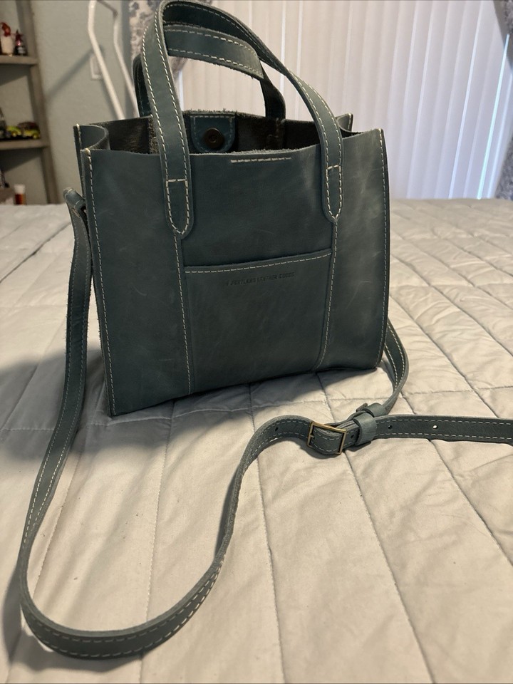 Portland Leather Eclipse Crossbody Bag Aqua Blue, Adjustable Small, Teal | eBay