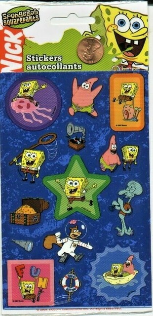 Spongebob Squarepants Stickers Sandylion 2 Sheets 2001 for sale online ...