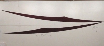 2011 Keystone Raptor RV Side Swoosh Decal Set 157"X8.5" L&R Toy Hauler ...