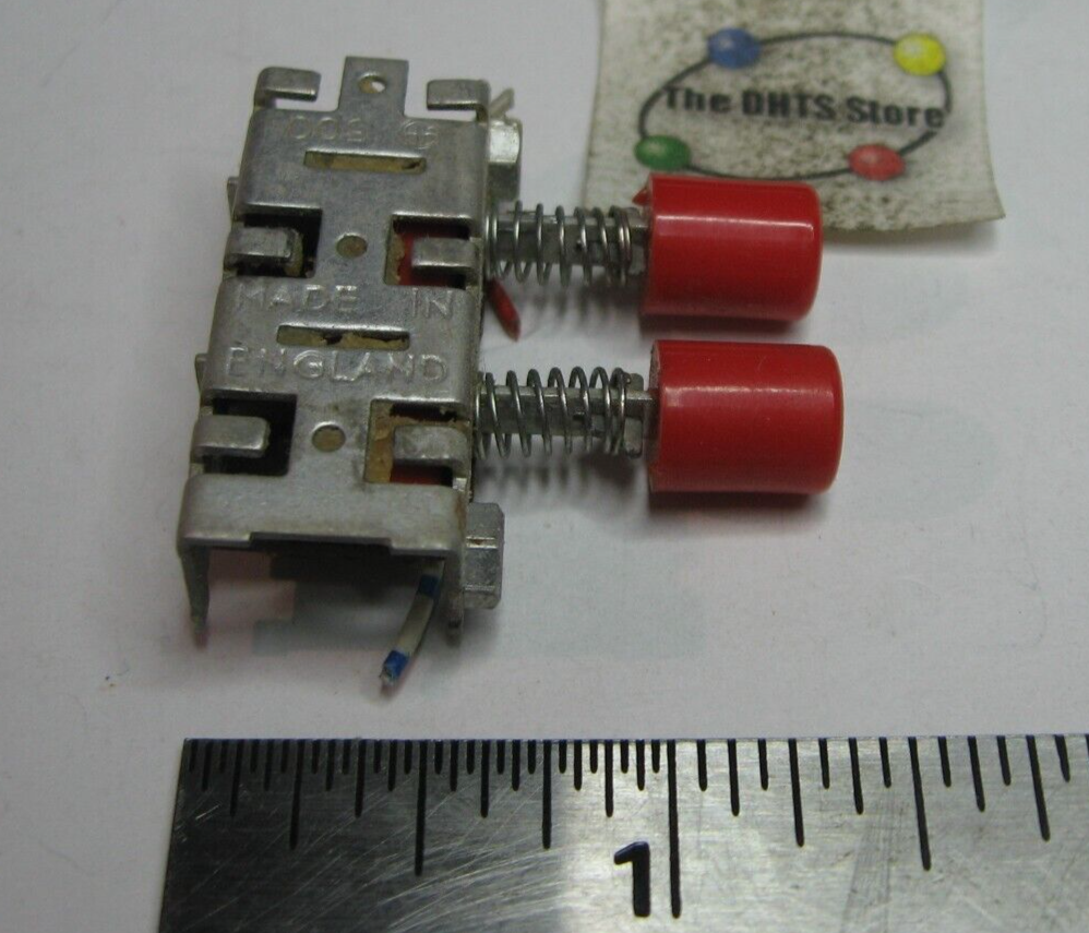 Push-Button Momentary Switch DPDT Dual Red Buttons Used Pull Qty 1 | eBay