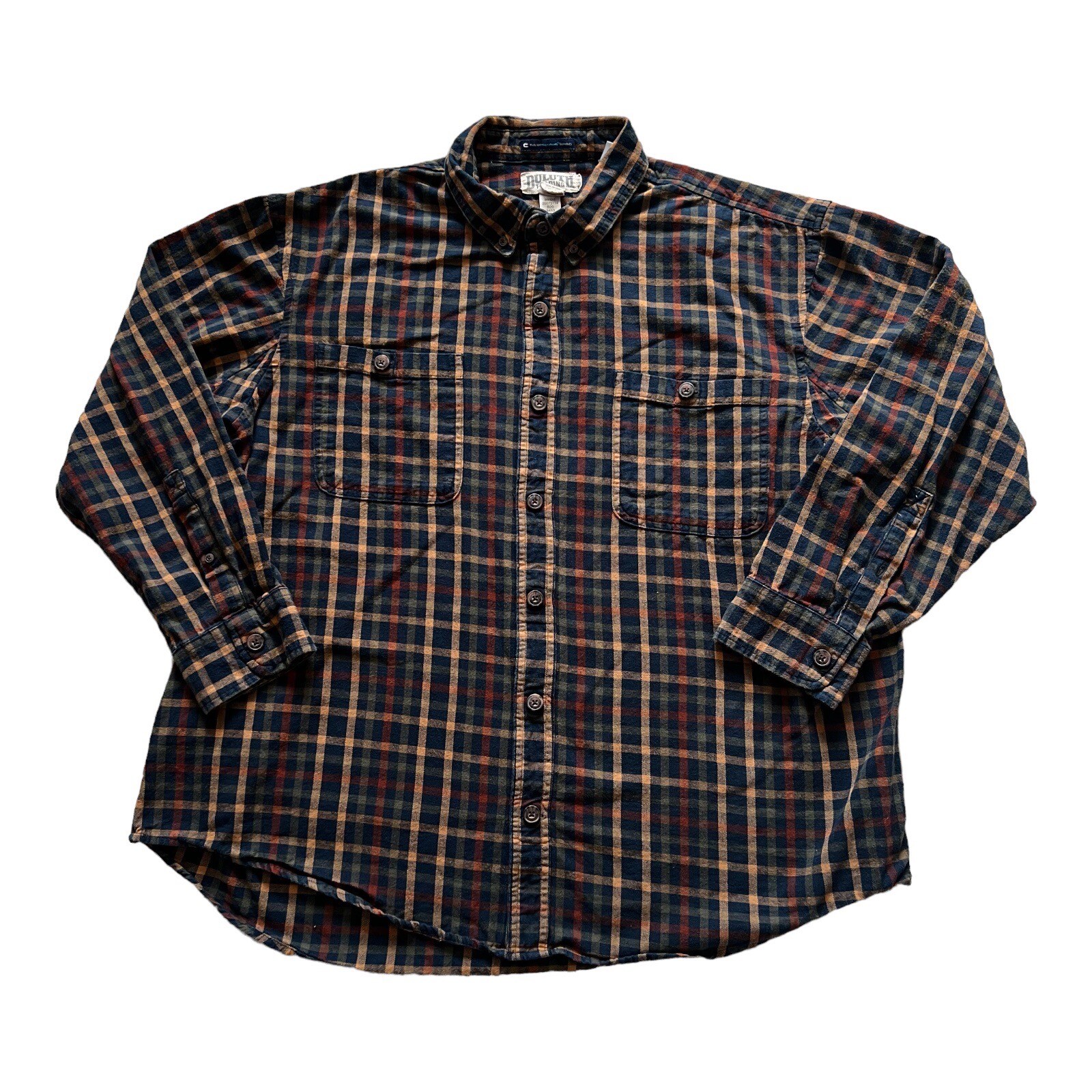 Duluth Trading Shirt Men 2XL Plaid Flannel Magnaready Long Sleeve ...