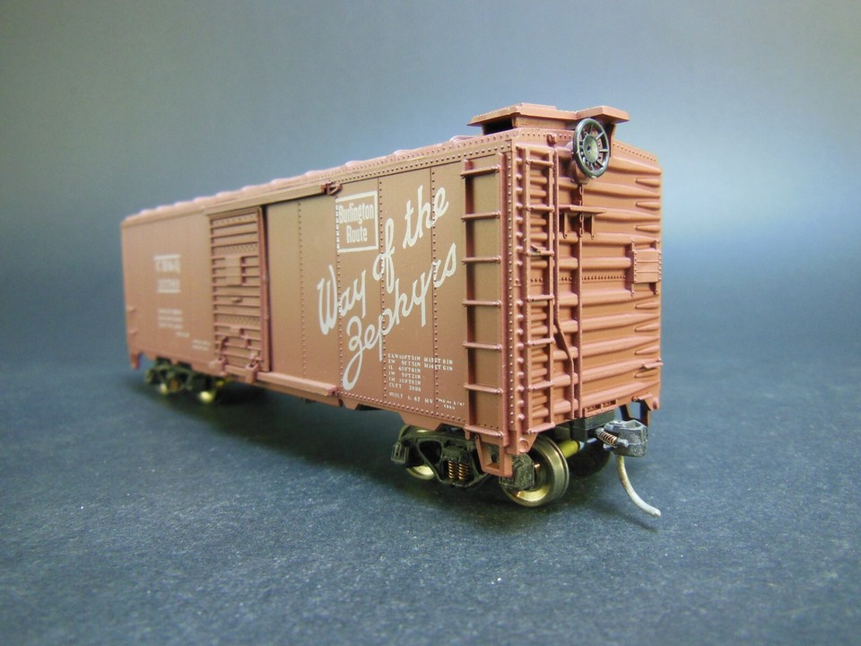 HO SCALE BURLINGTON CB&Q 35789 40' BOX CAR CENTRAL VALLEY TRUCKS | eBay