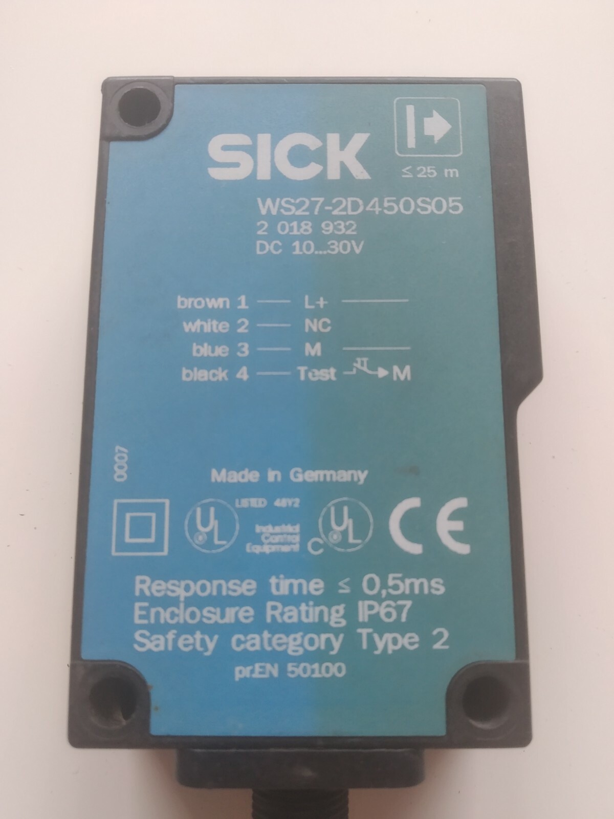 SICK Ws27-2d450s05 Photoelectric Eye / Sensor Domestic for sale online ...