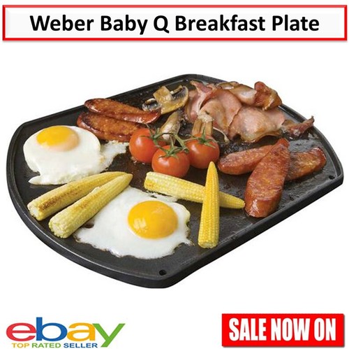 Weber BBQ Breakfast Plate Baby Q1000 Cast Iron Reversible Cooking Plate ...