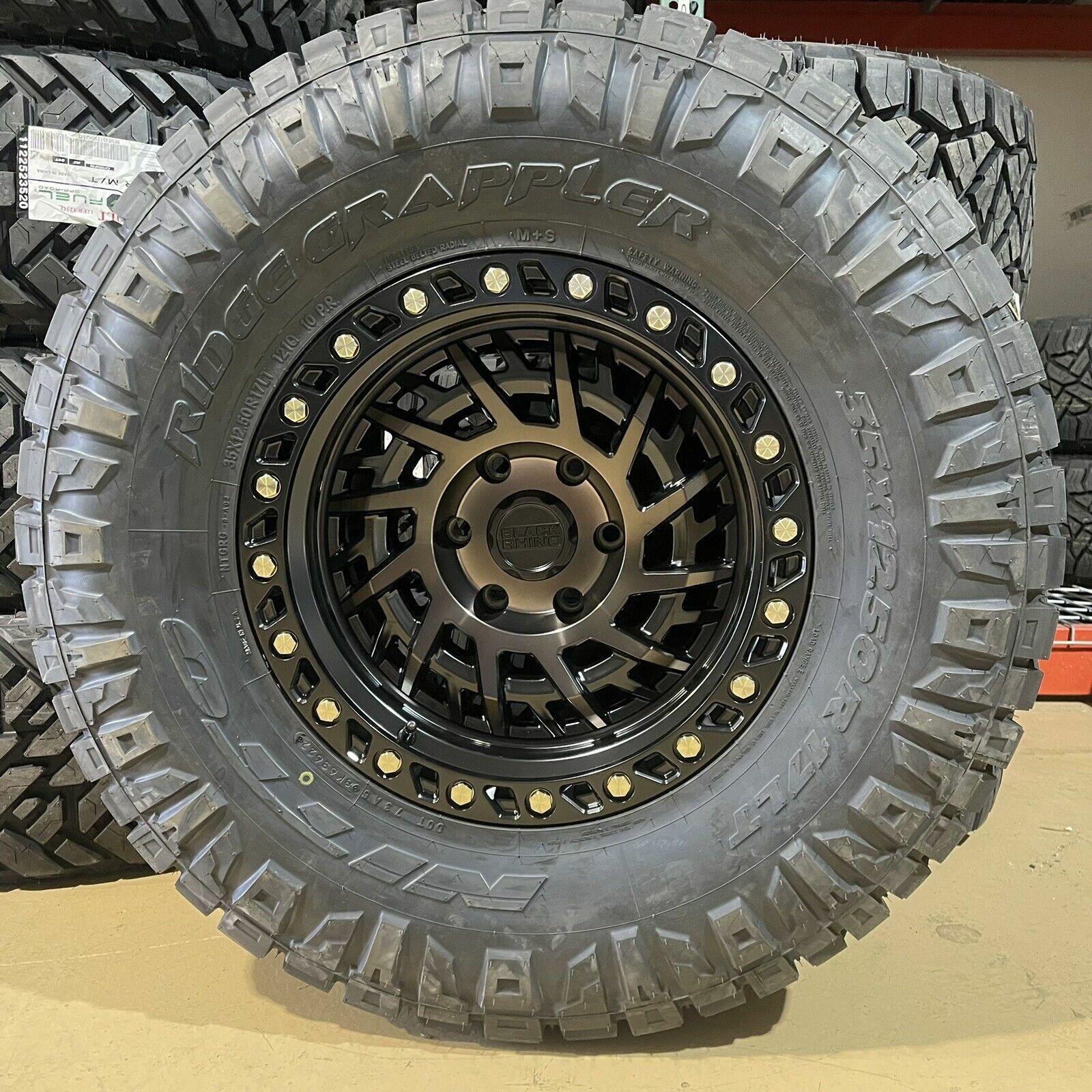 17x9 Black Rhino Shredder Wheels 35" Nitto AT Tires 6X5.5 Toyota Tacoma ...