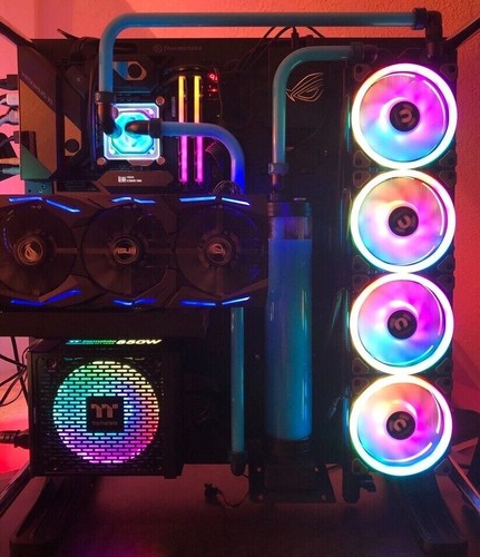 Custom Water-Cooled Thermaltake Core P5 PC - Intel i7, GTX 1070, ROG ...