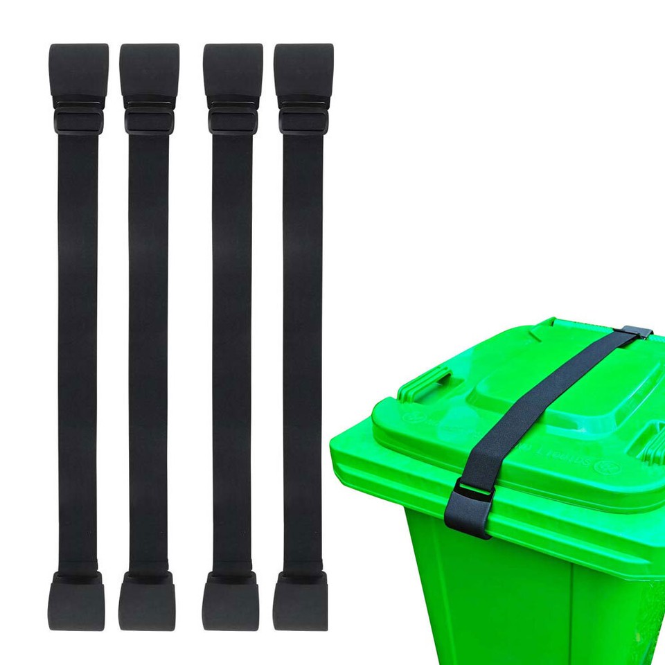 2/4 PCS Trash Can Locks for Animals Raccoon Proof Adjustable Garbage ...