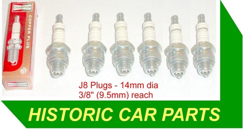 Six (6) SPARK PLUGS for Vauxhall Cresta PA 2262 2.2 1957-60 replace ...