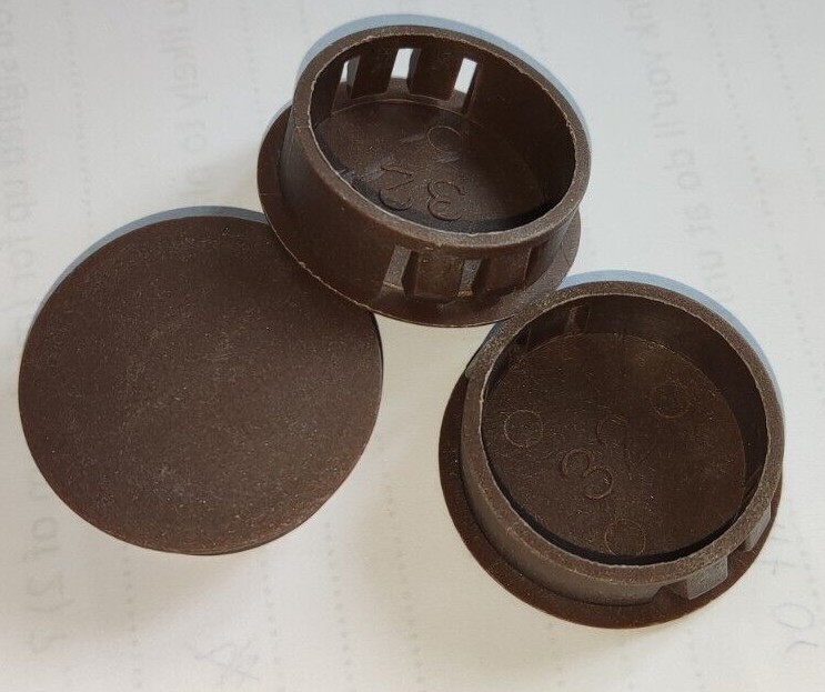 Round plastic blanking caps 5 to 50mm plug hole cutout end bung insert ...