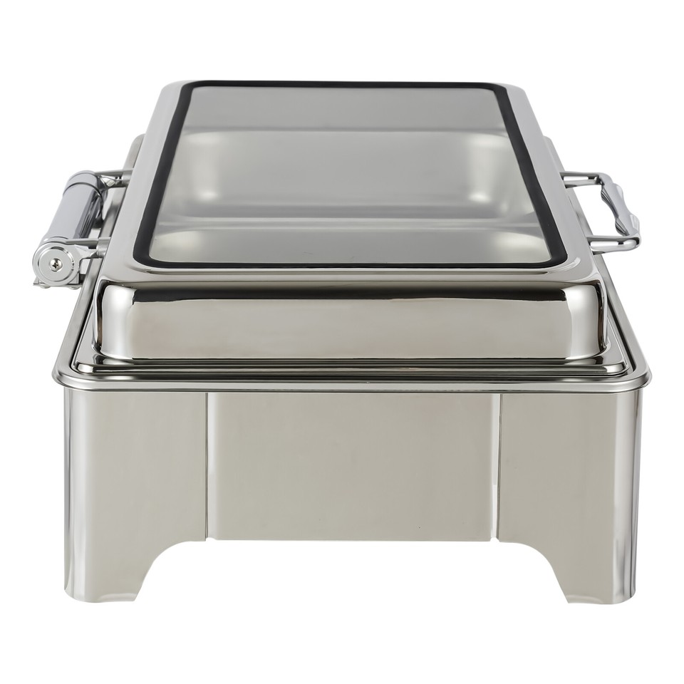 CATERING STAINLESS CHAFER CHAFING DISH SETS 2 COMPARTMENT 9L ELECTRIC ...
