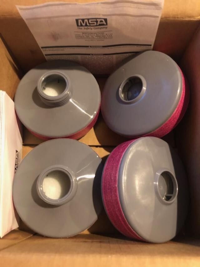 MSA OptiFilter XL Type He P100 496081 Respirator Filter Cartridge - 6 ...