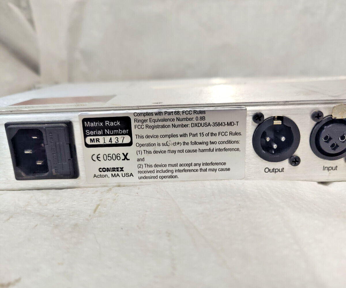 Comrex Matrix Broadcast Audio Codec Rack Mounted POTS/ISDN | eBay