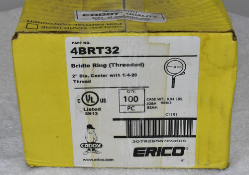 NIB 100 Nvent Caddy 4brt32 Threaded Bridle Ring 2" 1/4-20 Thread | eBay