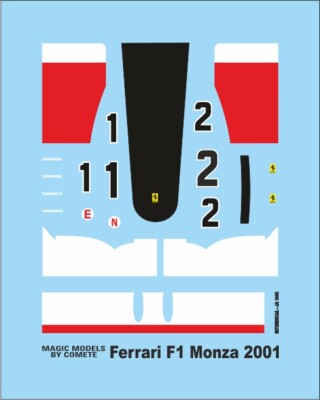 F1 Monza 2001 1/43 Décalcomanies 40x30mm JA Miniatures | eBay
