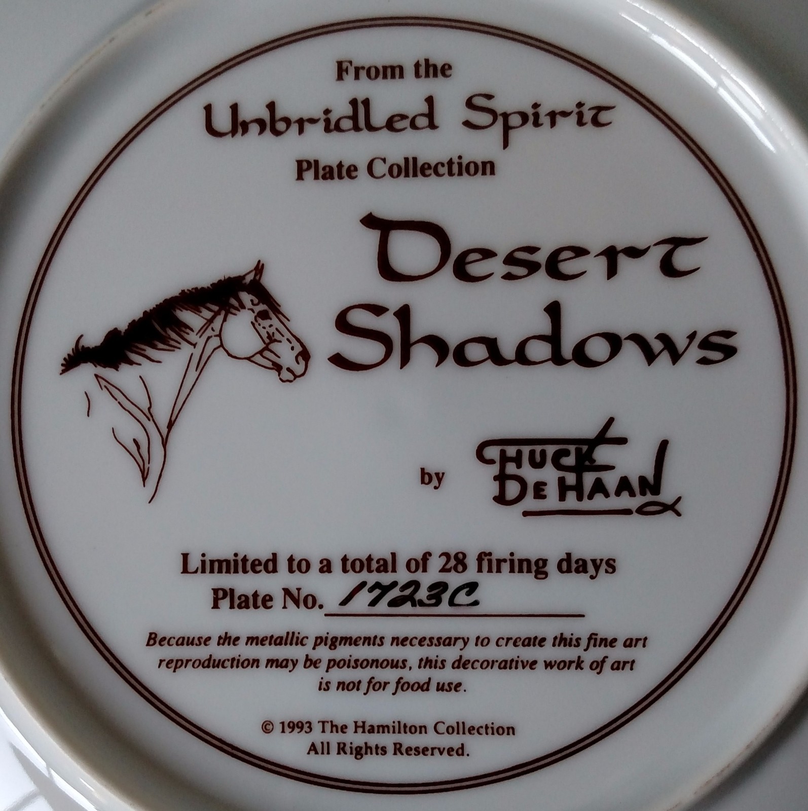 Hamilton Collection ~ “Unbridled Spirit” ~ 8¼" COLLECTORS PLATES ~ Buy ...