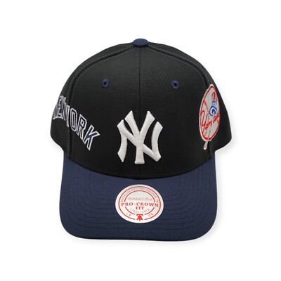 Mitchell & Ness New York Yankees Overbite Pro Black/Navy Adjustable ...