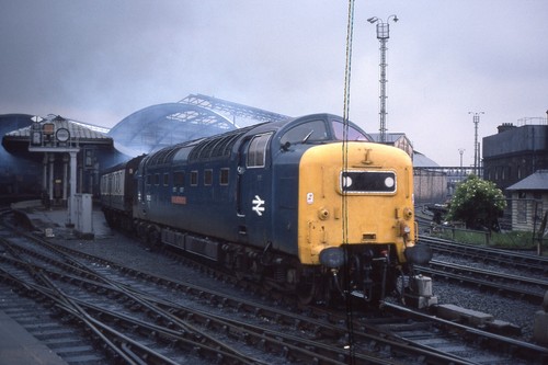 Original Slide BR Class 55 DELTIC Diesel 55022 Newcastle 1980 1V93 09. ...