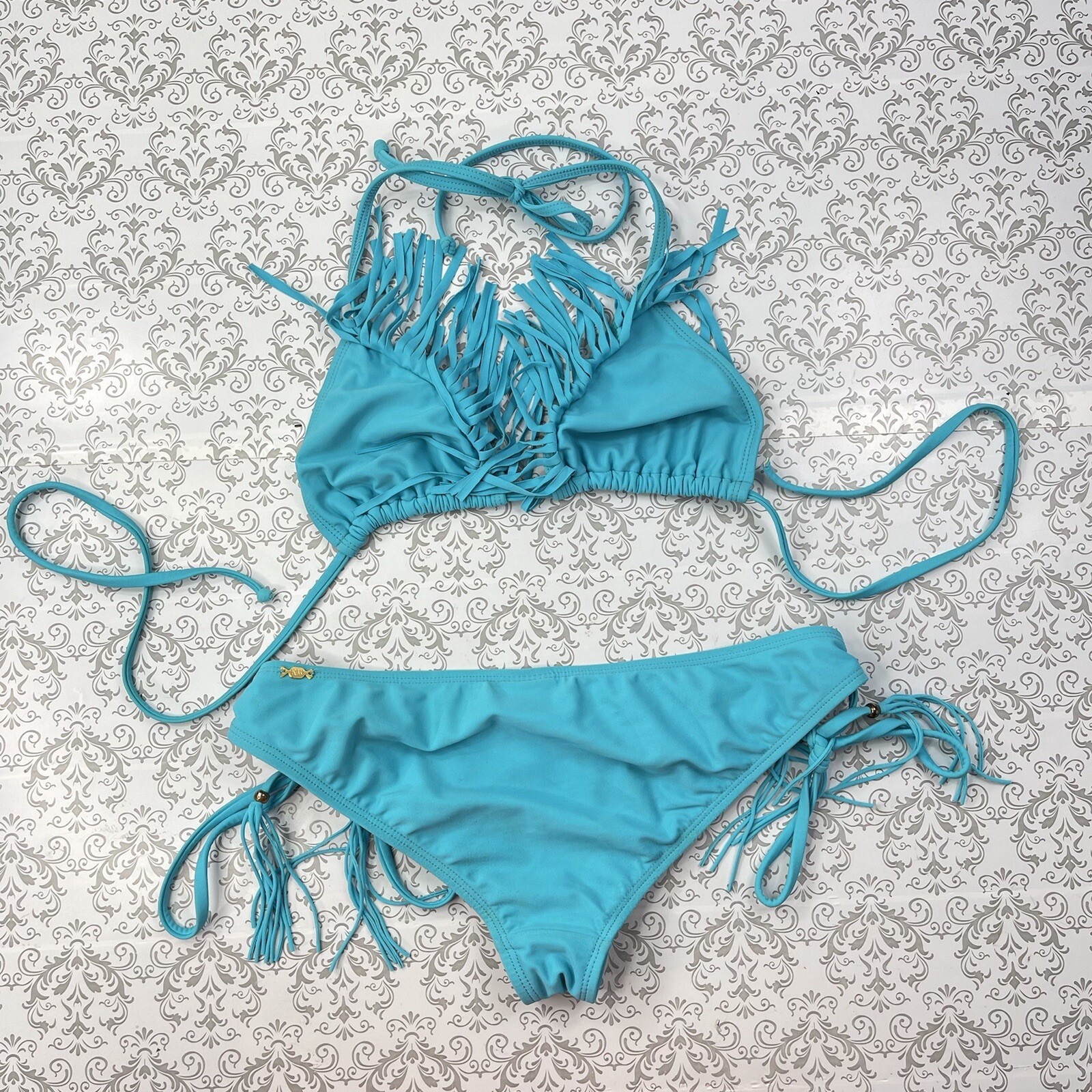 Kandy Wrappers 2 Piece Swimsuit Aqua String Swimwear … - Gem