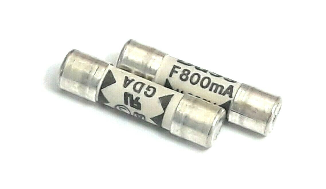 SET OF 2 EACH BUSS GDA F800mA H 250V F800mAH250V BUSSMANN 800mA FUSES ...