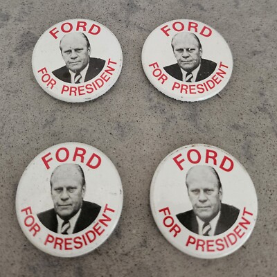 Lot Of 4 Gerald Ford for President Campaign Button 1976 Original ...
