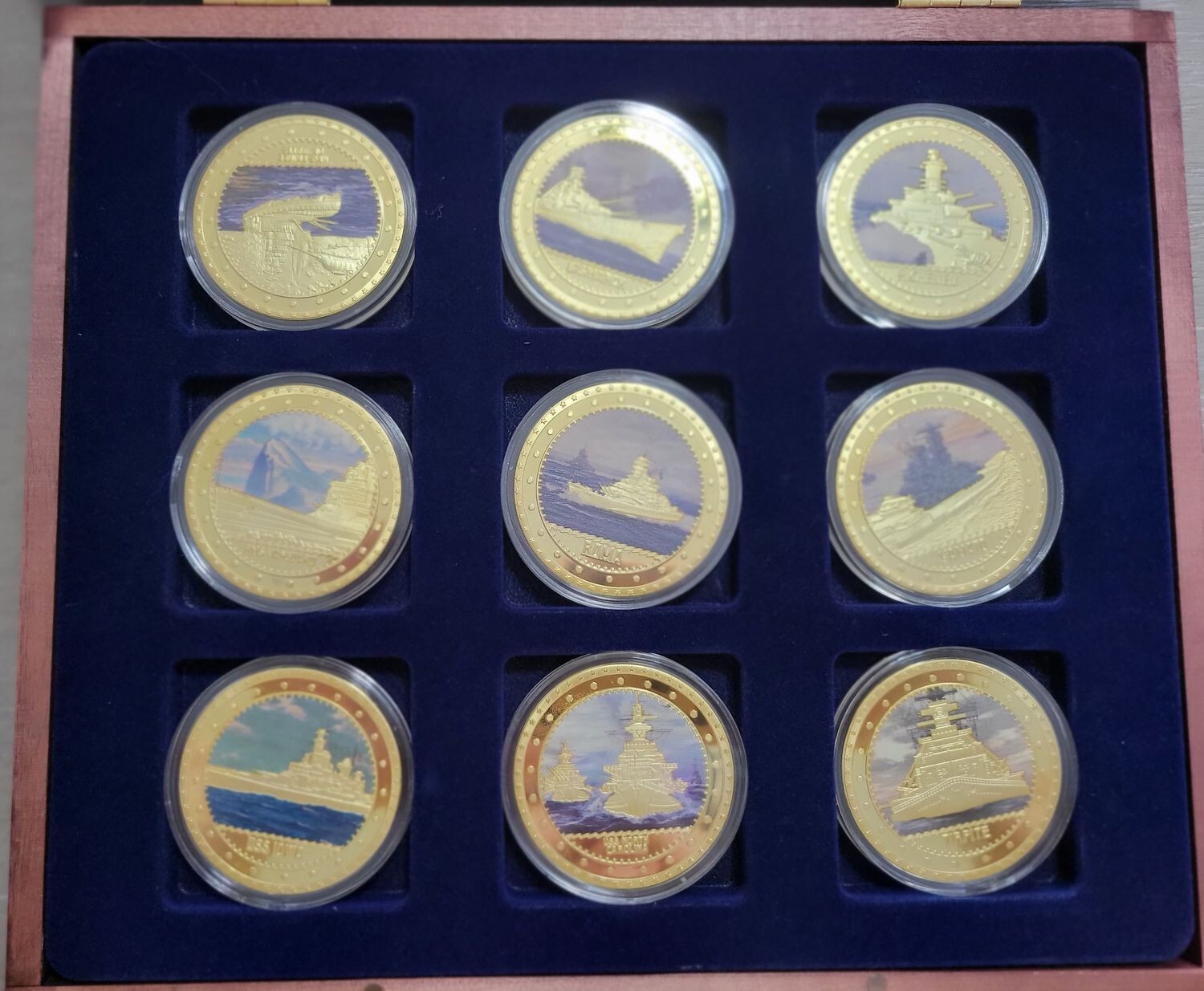 Famous Battleships of World War II Coin Set - 24k Gold Plated ...
