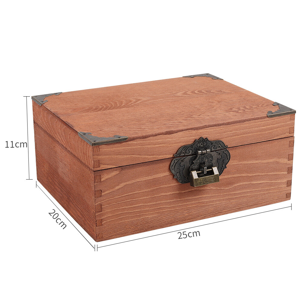Decorative Wooden Jewellery Trinket Box Keepsake Storage Organiser Gift ...