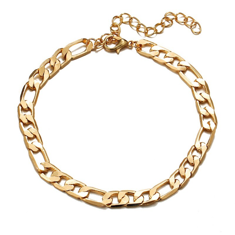 Stainless Steel Anklets Gold Plated Foot Jewelry Waterproof Ankle ...