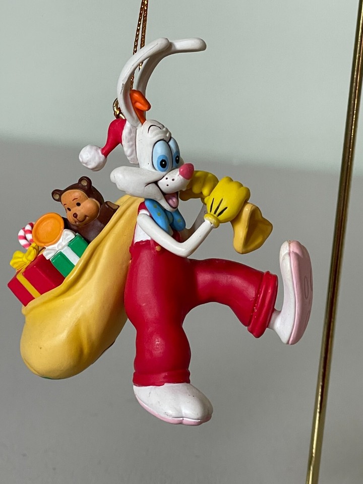 ** VINTAGE ** Grolier Roger Rabbit & Jessica Rabbit Christmas Ornaments ...