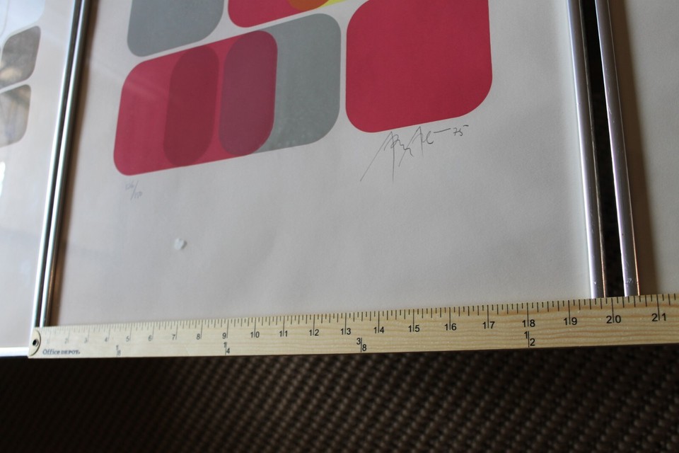 Op Art Retro HUGO ARAPE 1975 Limited Edition 126/150 Venezuelan Artist ...