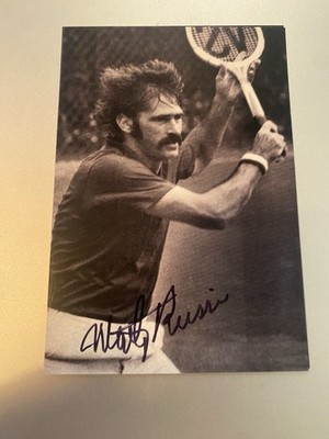 Marty Riessen Signed 4x6 Photo Tennis Star Hall Of Fame LEGEND RAD | eBay