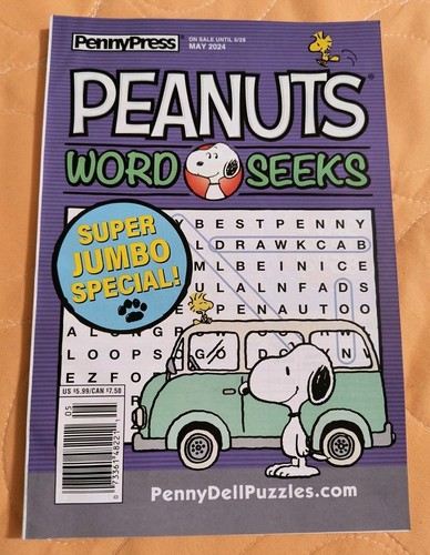 Peanuts Snoopy Word Seeks Puzzles Book by Penny Press May 2024 Edition🆕 ...