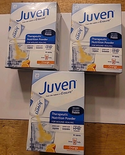 3PK Ensure Juven Therapeutic Nutrition 8 Drink Pks Ea=24PKS ORANGE EXP ...