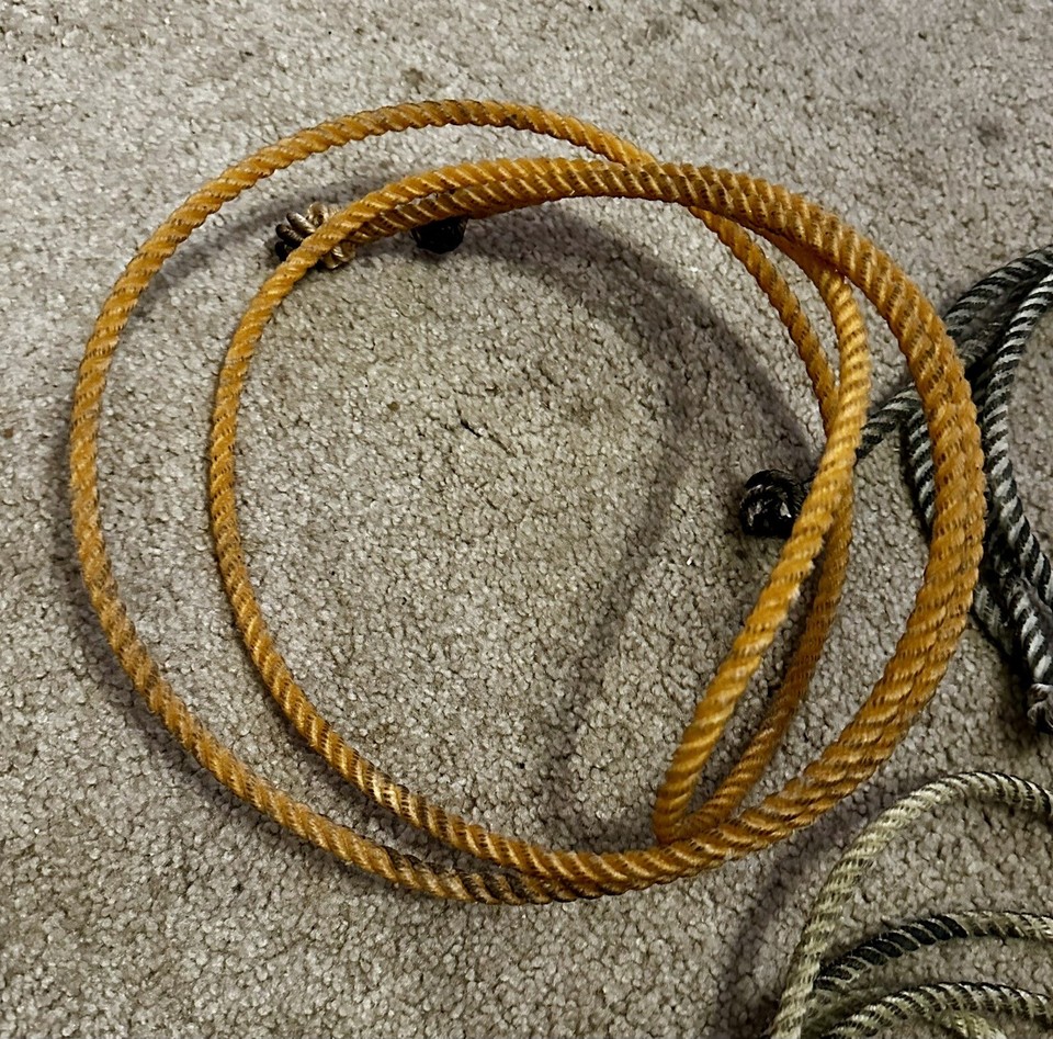 Cowboy Lariat Tie Down/ Piggin’ String - 8’ - 3 Strand Rope | eBay