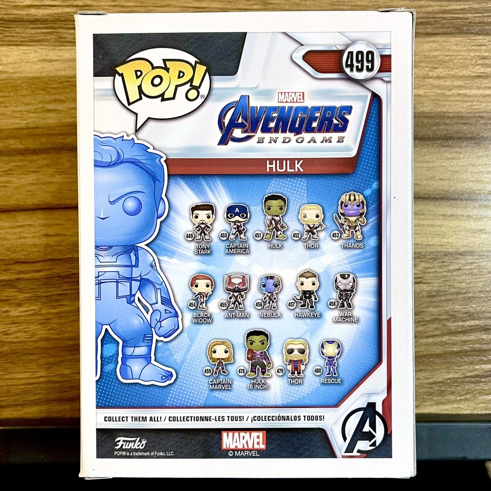 Blue Chrome Hulk Funko Pop #499 Avengers Endgame Bobble-Head Walmart ...