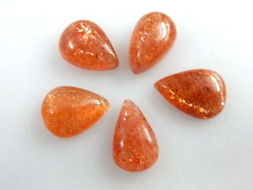 Sunstone Cabochon 10x14mm-12x16mm Size, Pack of 5 Pcs Natural Sunstone ...