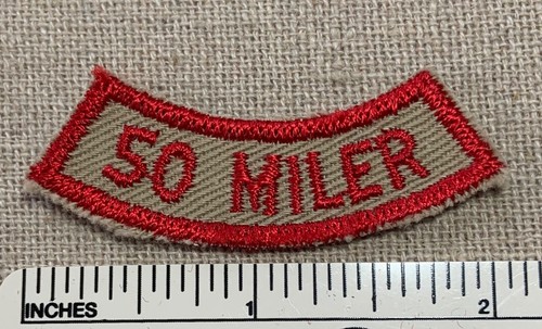 Vintage 50 MILER Boy Scouts SEGMENT PATCH BSA Rocker Camp Camping Hike ...