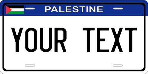 Palestine Blue Custom Personalized License plates Auto Bike Motorcycle ...
