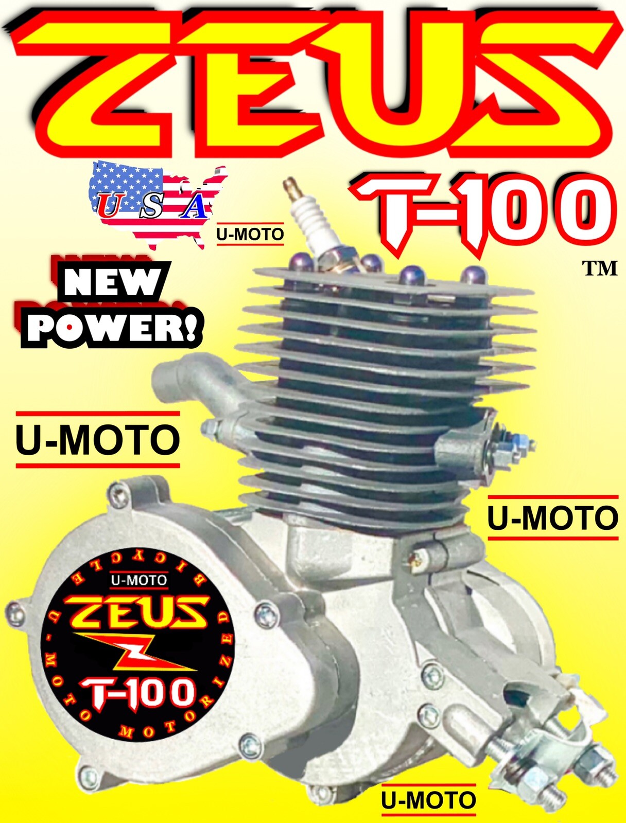 NEW DESIGN 80cc/100cc 2-STROKE MOTORIZED BIKE ENGINE ONLY FOR KITS ...
