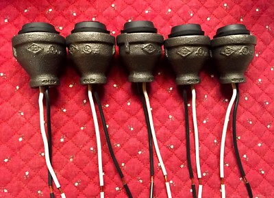 LOWEST PRICE!!! 5 Industrial/Iron Pipe Lamp/Light Sockets 1-1/4"x1/2 ...