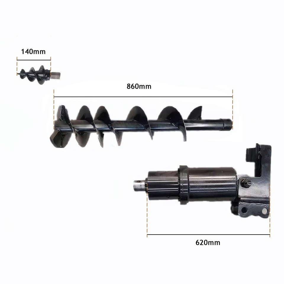 Mini Excavator Auger, For Mini 1 To 1.5 Tons Excavators, Wide Backhoe ...