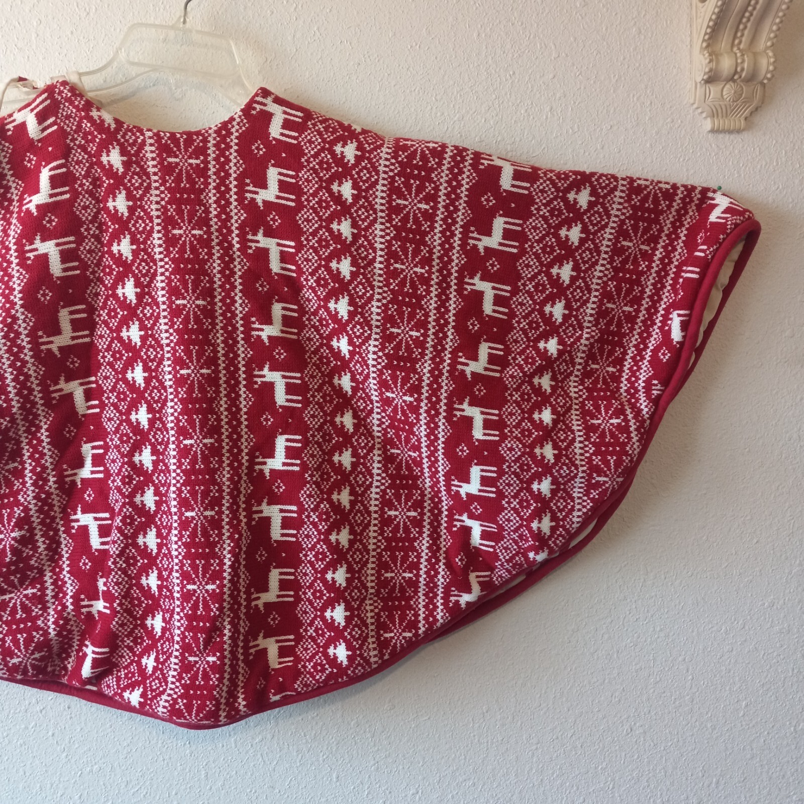 48” Fair isle Knit Christmas Tree Skirt Red/ White Target Snowflakes ...