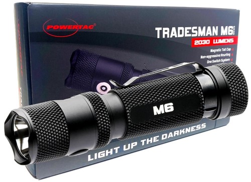 Powertac TRADESMAN M6-GEN EDC Tactical LED Flashlight - 2,030 Lumen ...
