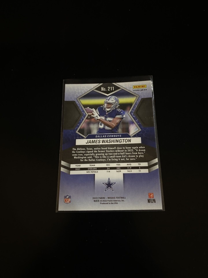 James Washington 2022 Mosaic Orange Prizm Football card Dallas 211 PWE ...