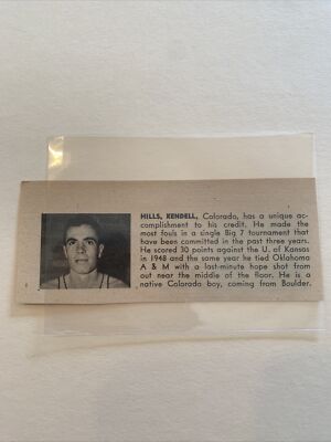 Kendell Hills Colorado & George Stanich UCLA Bruins 1950 WWIS ...