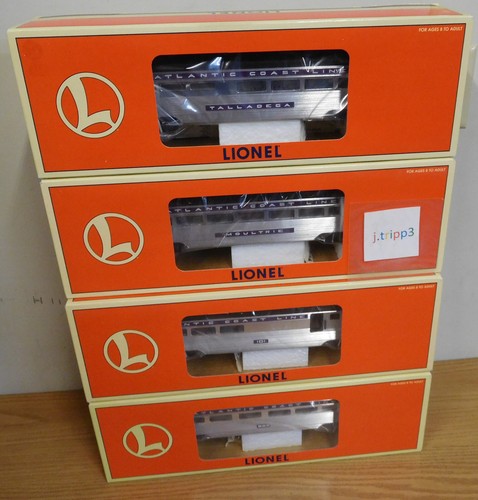 LIONEL 19154 ATLANTIC COAST LINE 15'' ALUMINUM PASSENGER 4 CAR SET ...