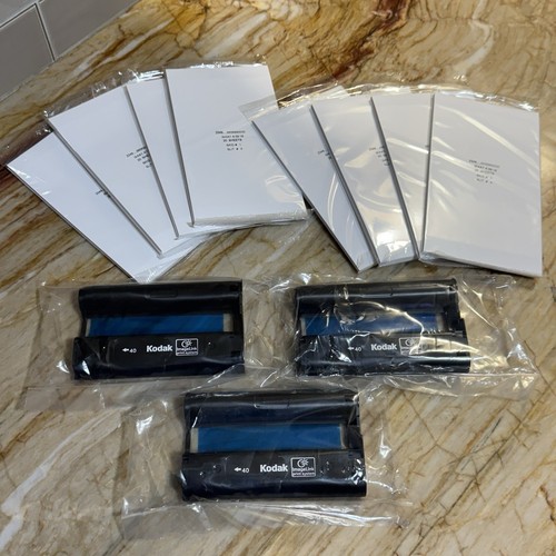 Lot of 3 KODAK PH-40 COLOR CARTRIDGES + KODAK XTRALIFE PAPER 180 SHEETS ...