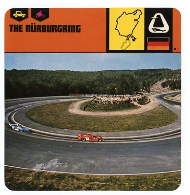The Nurburgring - Racing Track Circuit Edito Service SA Auto Rally Card ...
