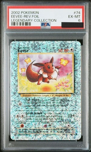 PSA 6 Legendary Collection Eevee C #74 Reverse Holo Pokemon Card TCG ...