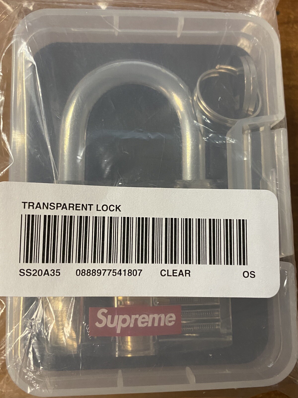 Supreme Transparent Lock Clear SS20 OS Brand New!! 🔥 | eBay
